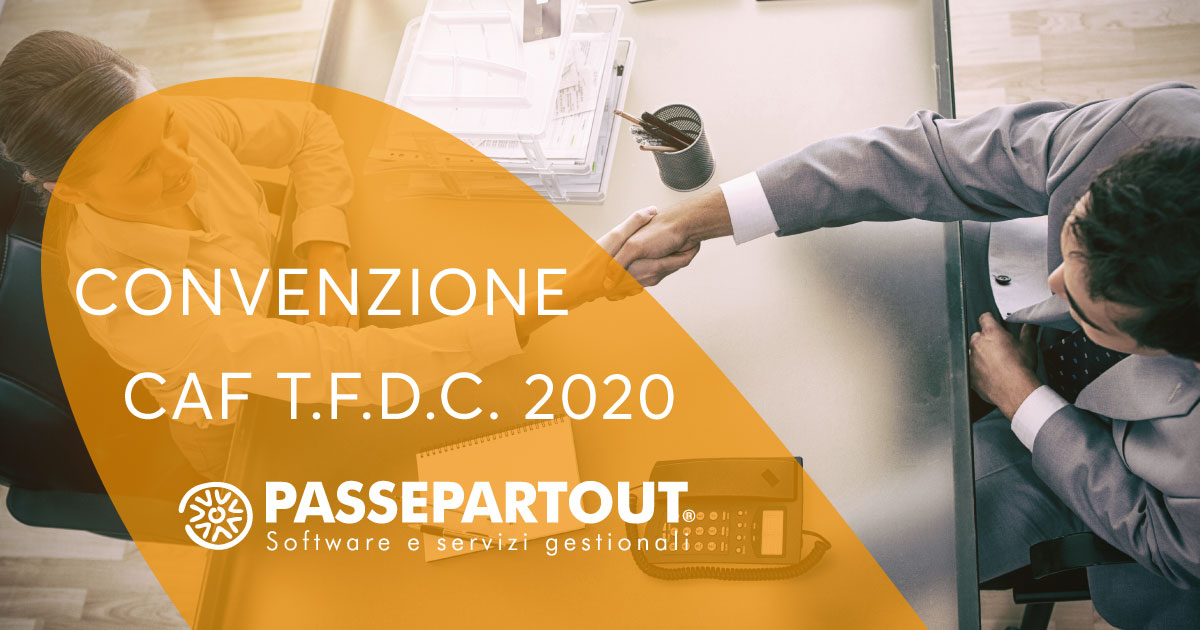 RINNOVO CONVENZIONE CAF T.F.D.C. 2020 - News