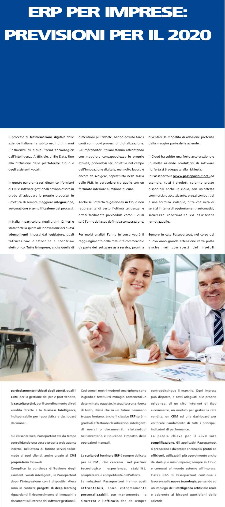 PMI MAGAZINE - ERP PER IMPRESE: PREVISIONI PER IL 2020 - News